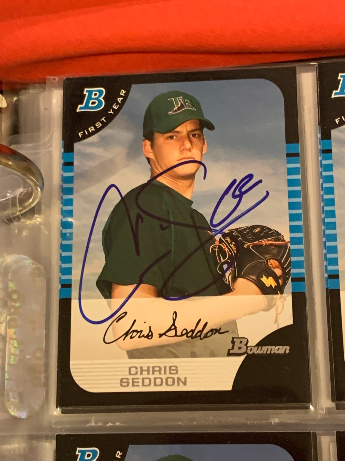 CHRIS SEDDON AUTOGRAPHED SIGNED 2005 BOWMAN CARD DEVIL RAYS COA | eBay