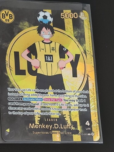 DAMAGED !!!BVB x ONE PIECE Collaboration – Monkey D. Luffy Promo Card ...