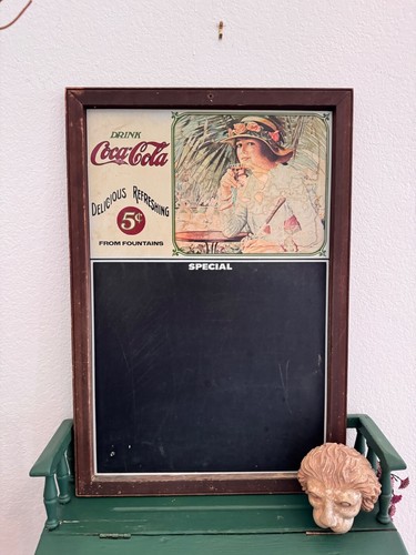 Vintage George Nathan Drink Coca-Cola Specials Menu Chalkboard Sign 25 ...