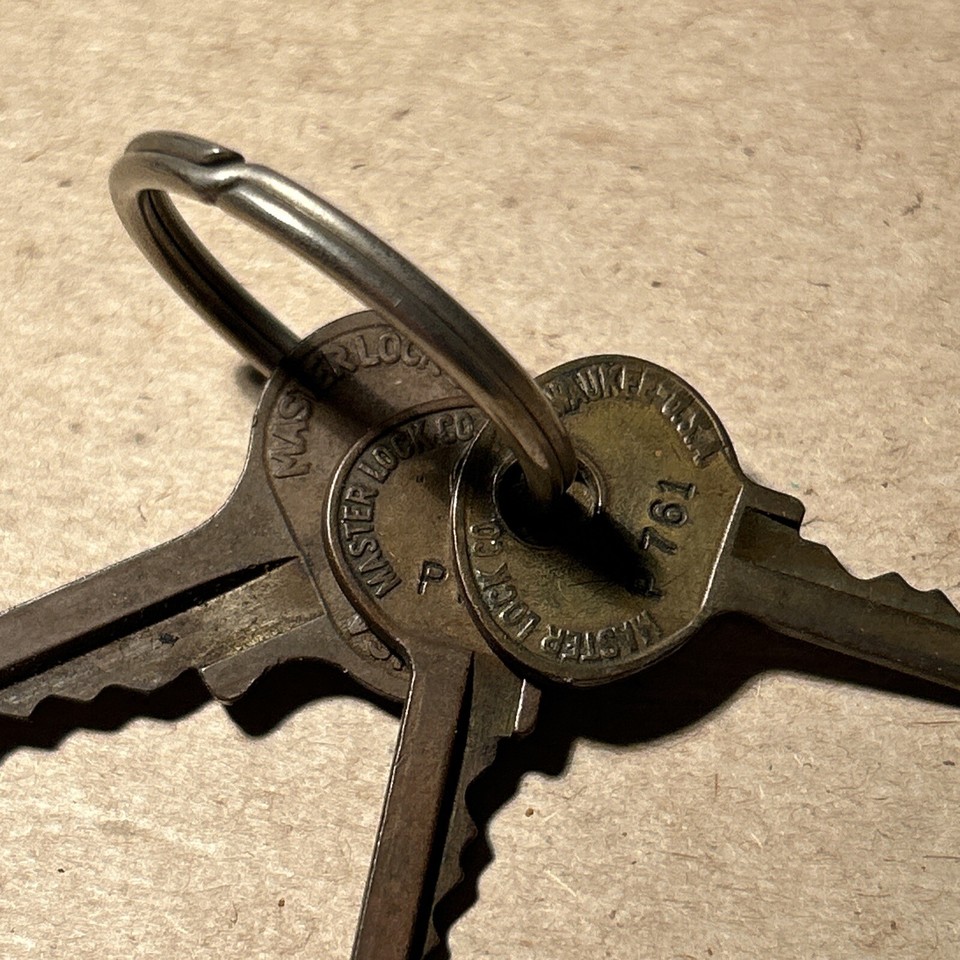 Vintage Master lock .#P761-7KLF Keys. Set Of 3. Lion Design | eBay