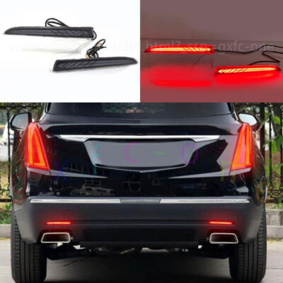 For Cadillac XT5 2017-2023 Smoky Black LED Rear Fog Lights /Turn ...