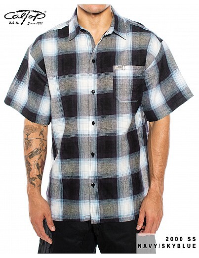 CALTOP OLD SCHOOL FLANNEL VETERANO SHORTSLEEVE SHIRT PLAID SM-5X ...