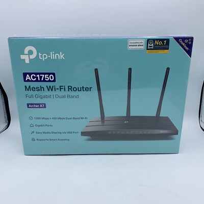 TP-Link AC1750 Smart WiFi Router (Archer A7) Dual Band Gigabit SEALED ...