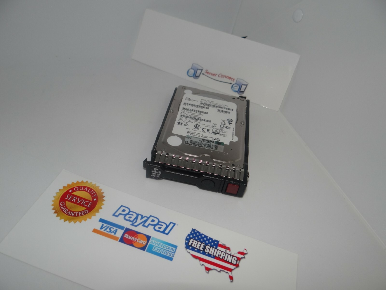 -- ZERO HRS -- 870792-001 HP 300GB 15K 12G SFF 2.5" SAS SC DS HDD HDD ...