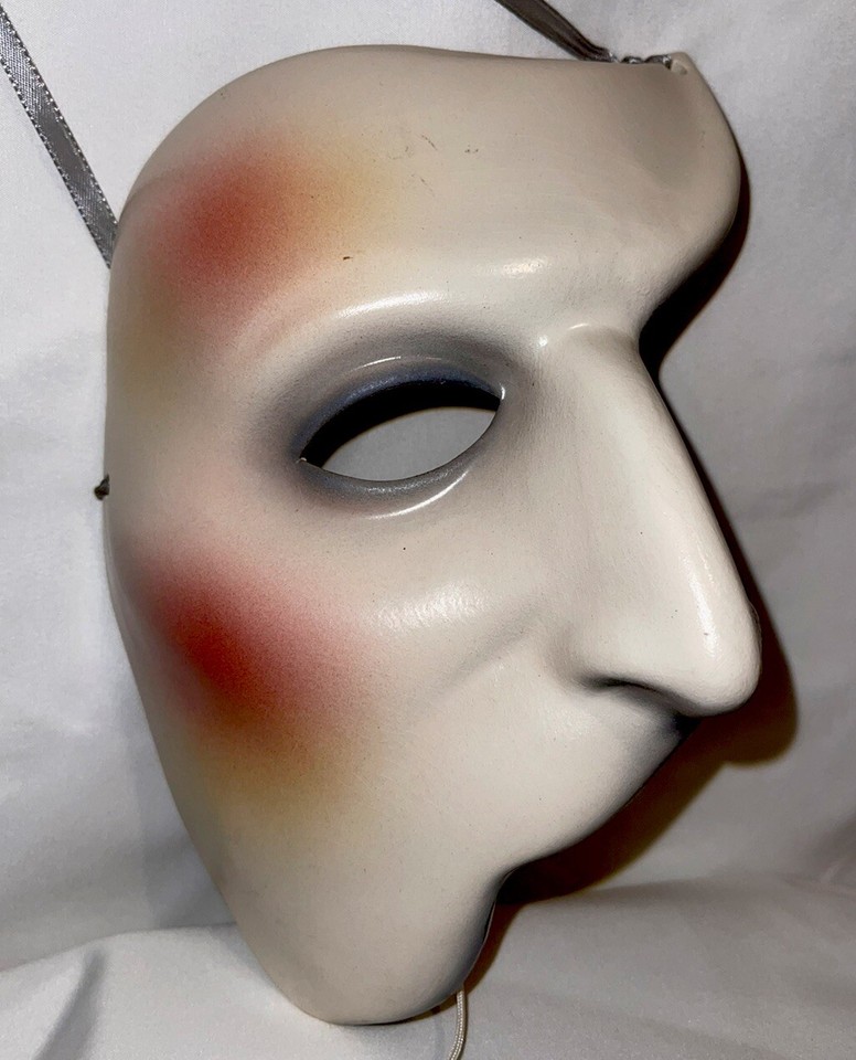 Vintage 1988 Rare Musical Phantom Of The Opera Hand Made Ceramic Mask ...