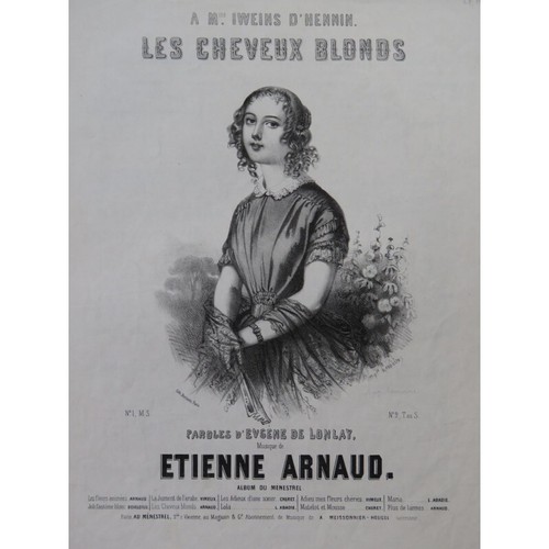 ARNAUD Étienne Les cheveux blonds Chant Piano ca1845 | eBay