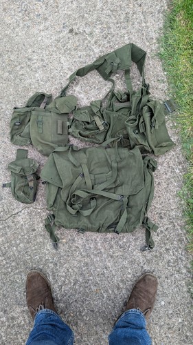 British Army 58 Pattern Webbing Belt Kit Genuine Issue Surplus | eBay UK