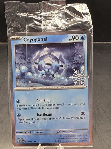 Cryogonal 047/191 Holiday Calendar | Surging Sparks | Pokemon Card ...