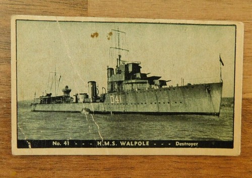 Rare Aust. Fountain Foods Card c1940 Latest British Warships # 41 HMS ...