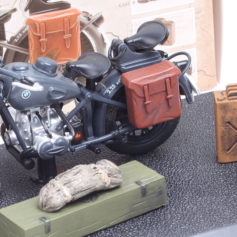 1/24 Scale WW2 BMW R75 Military Motorcycle Toy Bike Model War Scenes ...