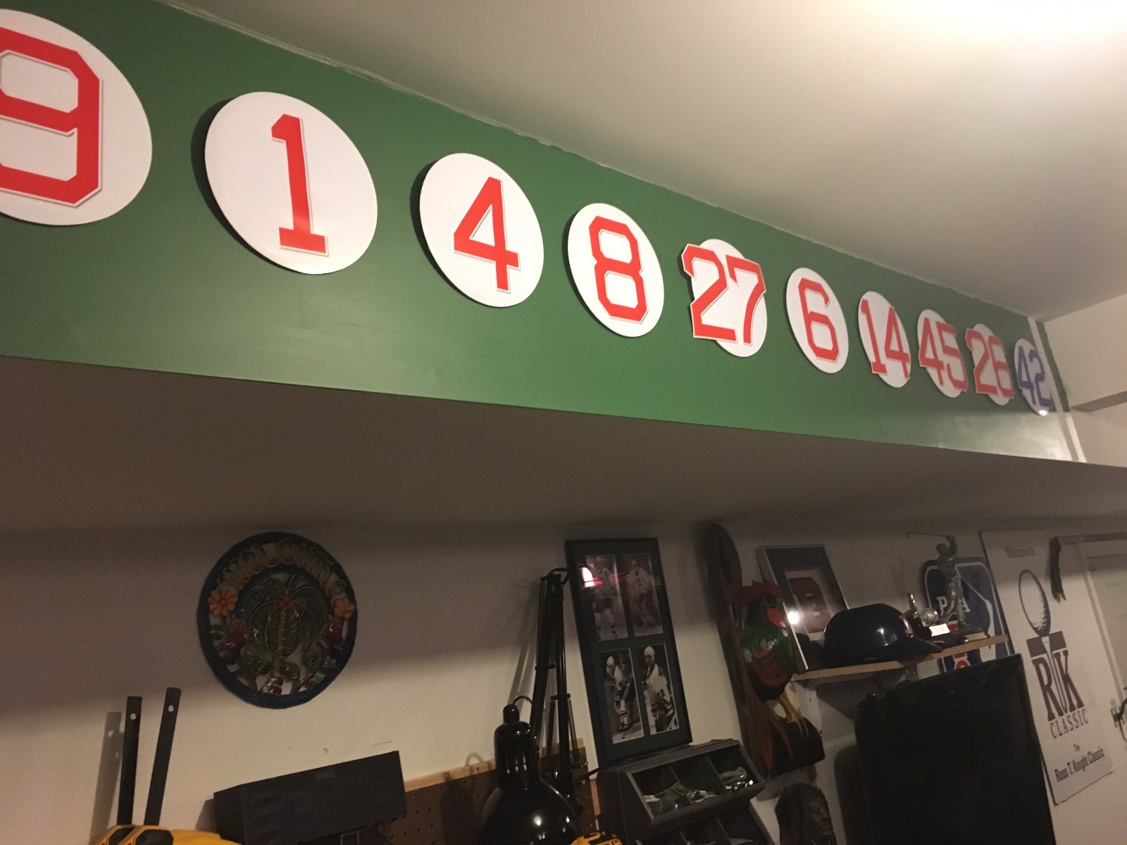 BOSTON RED SOX FENWAY PARK RETIRED NUMBERS PHOTO POSTER TICKET JERSEY ...
