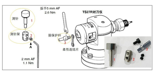 1 Renishaw TS27R PDA weak protection pole collision pole probe old ...