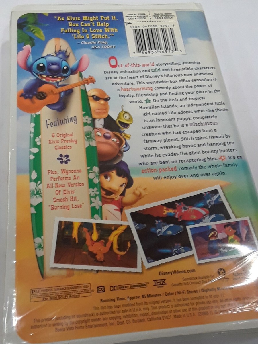 Lilo And Stitch Vhs 2002