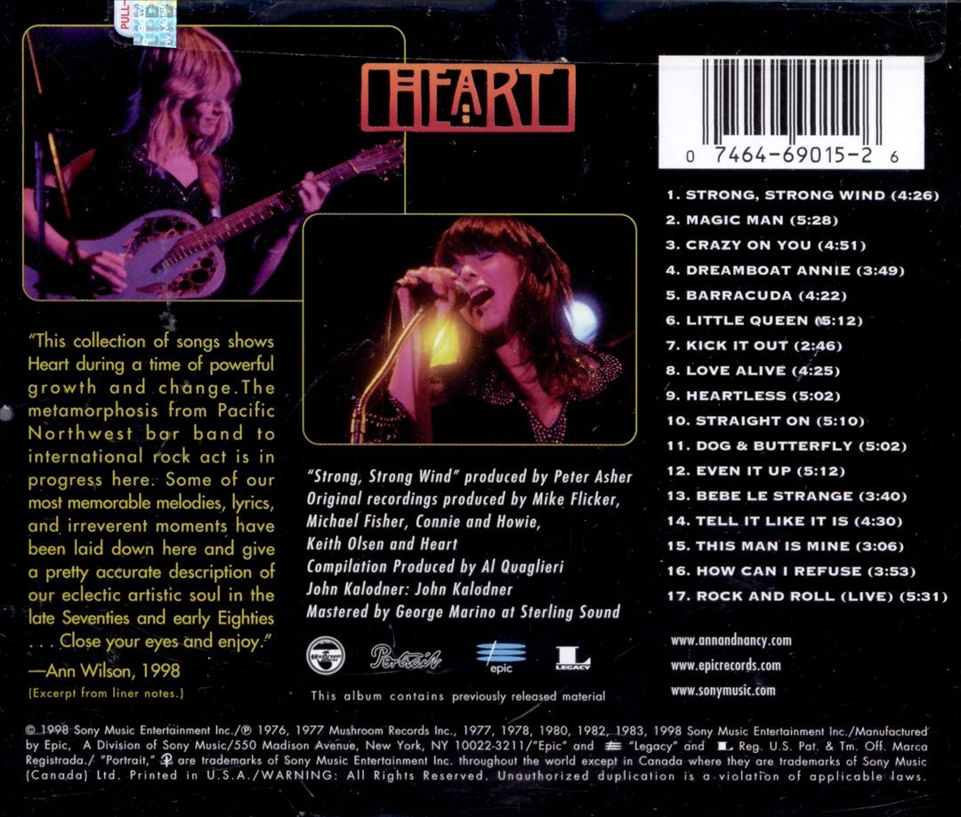 HEART GREATEST HITS [BONUS TRACKS] NEW CD 74646901526| eBay