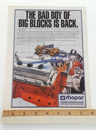 MOPAR PERFORMANCE 426 HEMI ENGINE ORIGINAL 1994 AD | eBay