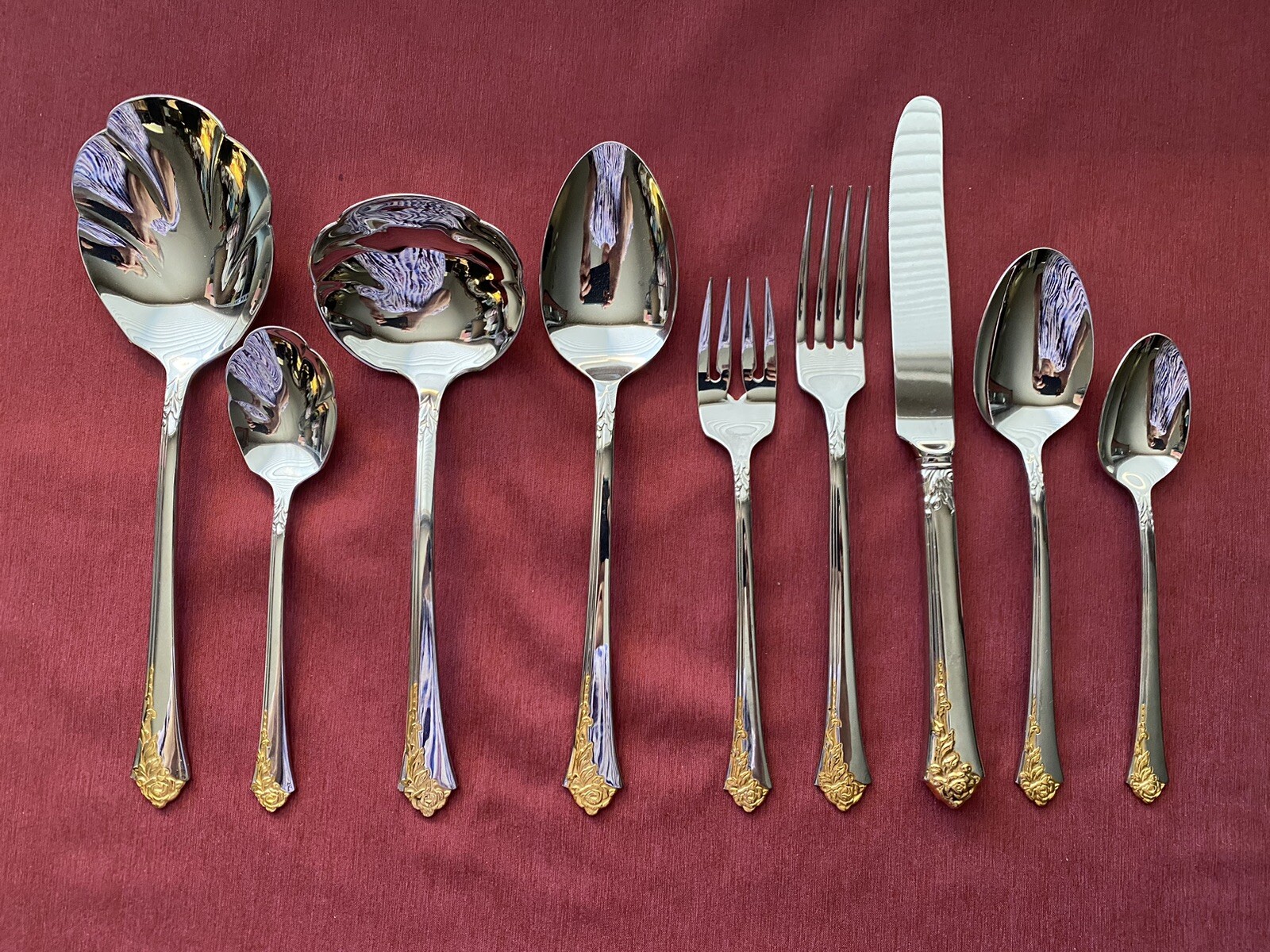 Oneida Golden Damask Rose Stainless Flatware You Choose Your Choice by ...