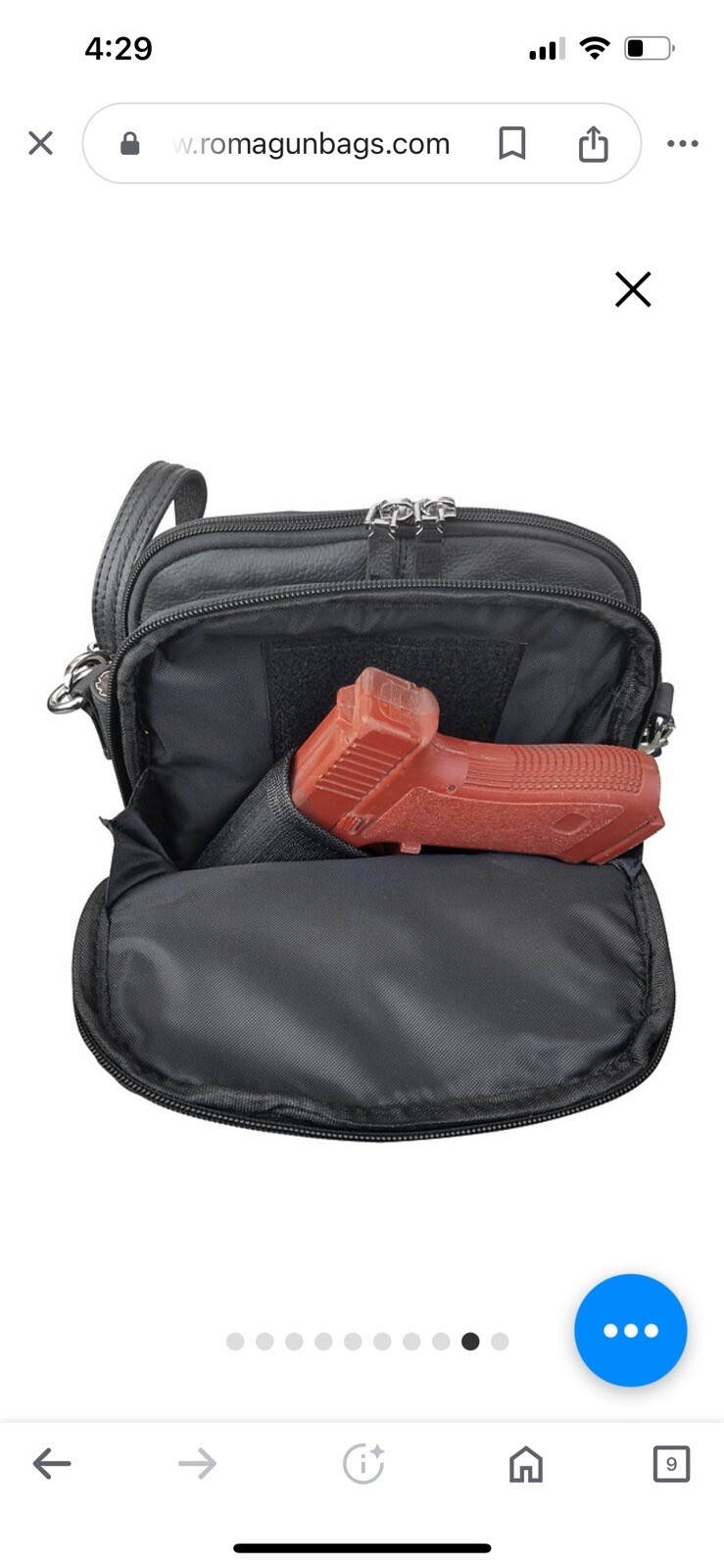 Roma Leather Locking Concealment Purse CCW Concealed Hand Gun Carry | eBay