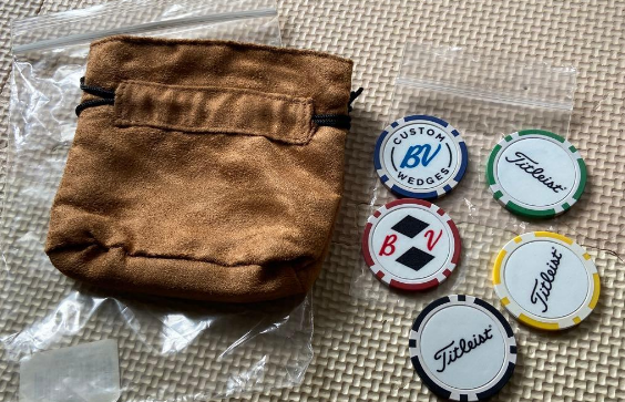 Titleist Vokey Poker Chip Ball Markers Set Of 5 Rare Golf Accessory ...