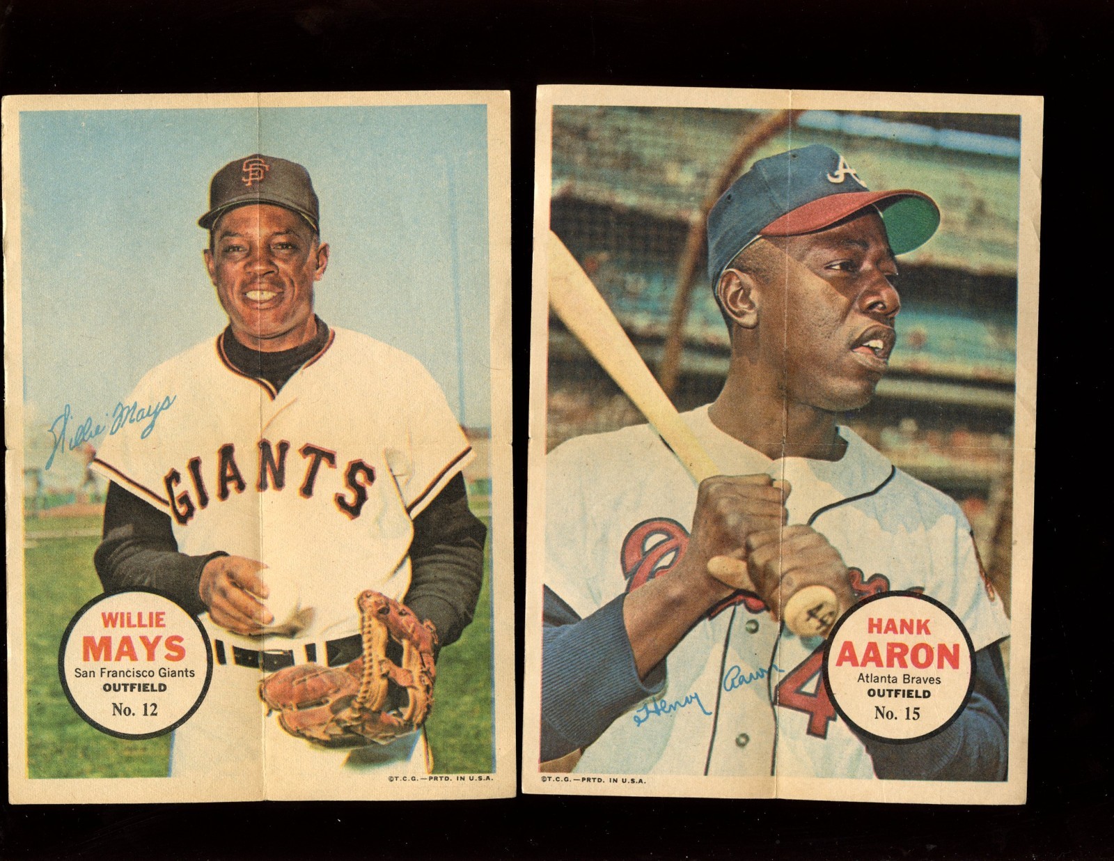 1967 Topps Pin Up Baseball Card Insert Complete Set of 32 Includes 17 ...