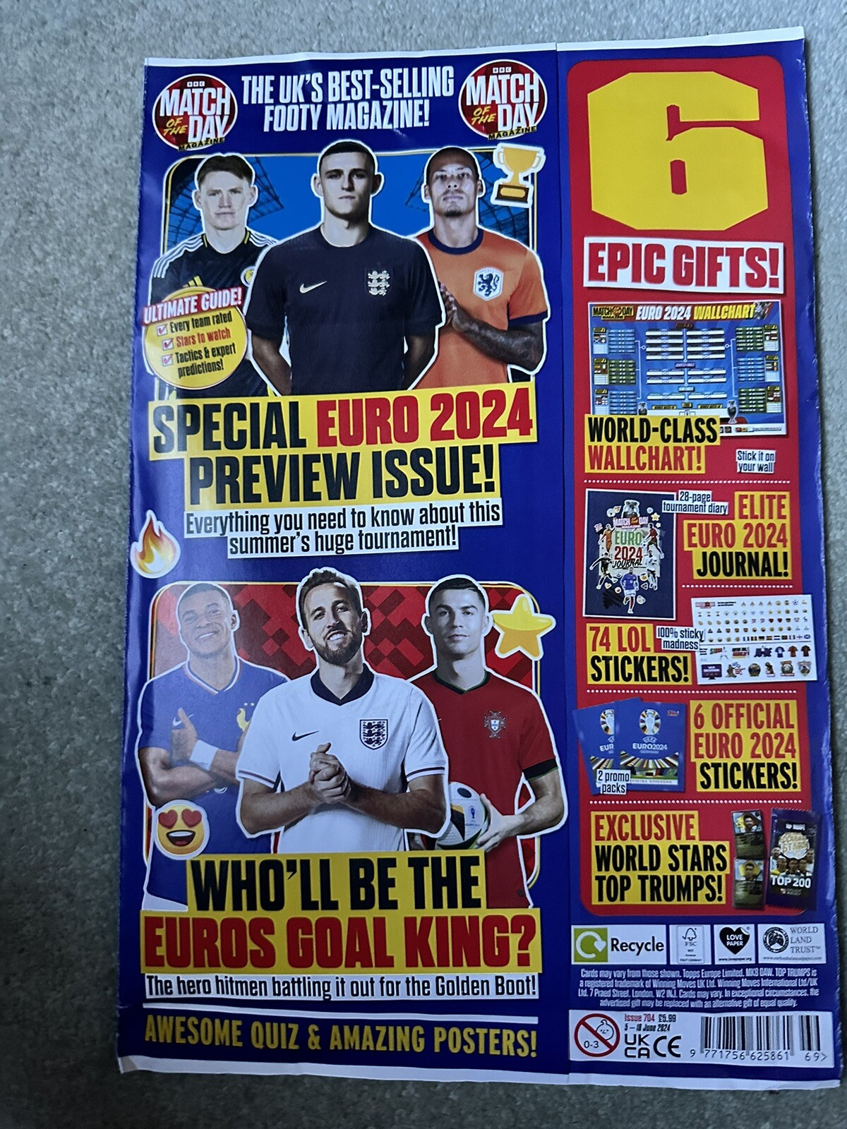 MOTD Magazine Match Of The Day EURO 2024 | Grelly UK
