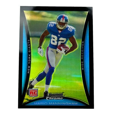 2008 Bowman Chrome Refractor #BC98 Mario Manningham RC Rookie Card ...