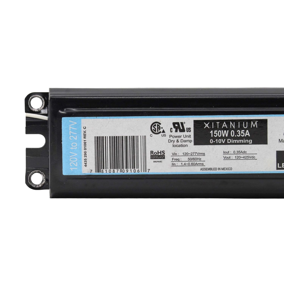Advance LED-INTA-0350C-425-DO LED Driver, 0-10V Dimming, 120-277V:In ...