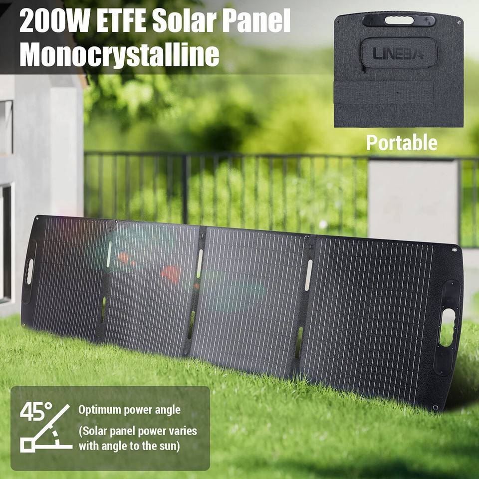 100W 200W Foldable Solar Panel Solar Power Supply Solar Kit For Home RV Camping | eBay