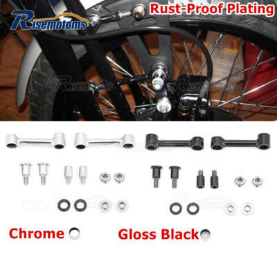 Chrome Black Front Fender Mount Bracket Kit For Harley Softail Springer ...