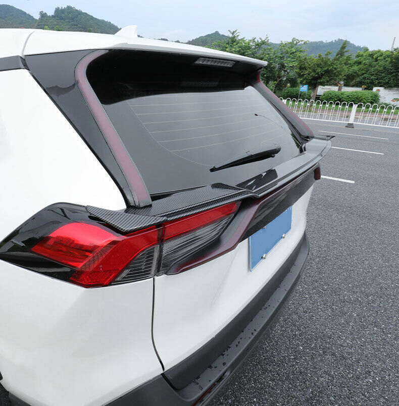 For Toyota RAV4 2019-2023 Carbon Fiber Rear Boot Spoiler Wing Lip Flap ...