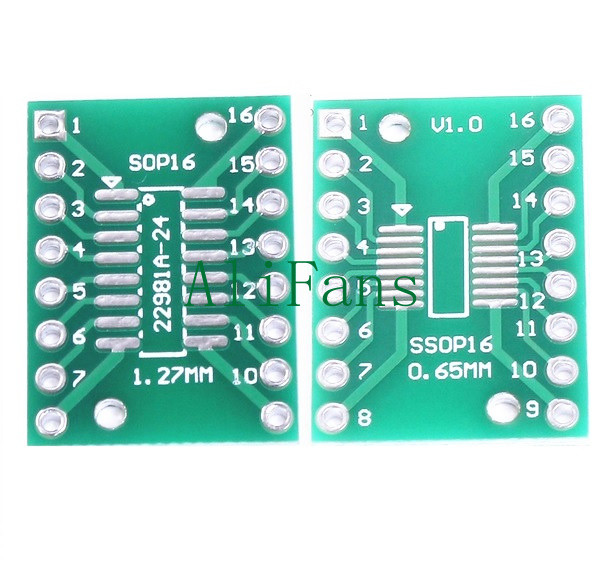 10PCS SOP16 SSOP16 TSSOP16 To DIP16 0.65/1.27mm IC Adapter PCB Board | eBay