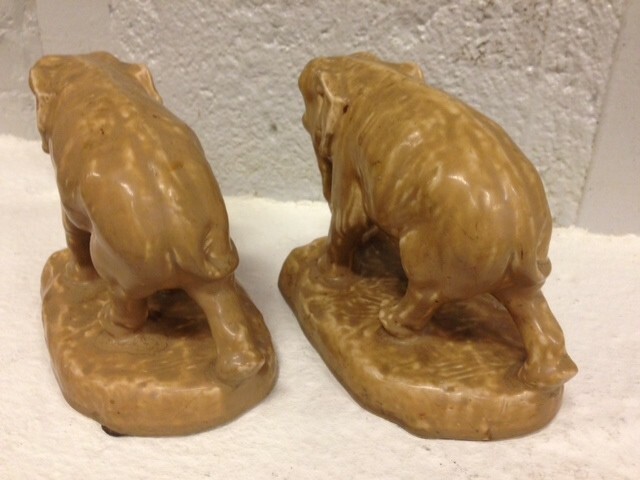 PAIR of Large ROOKWOOD Art Pottery Elephant Bookends, Model #2444C | eBay