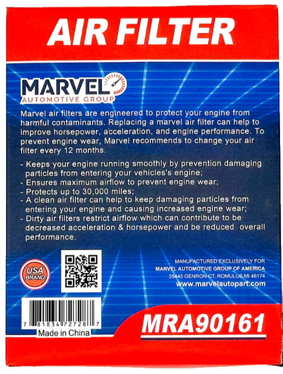 Marvel Engine Air Filter MRA90161 (165465RA0A) for Nissan Kicks 2017 ...