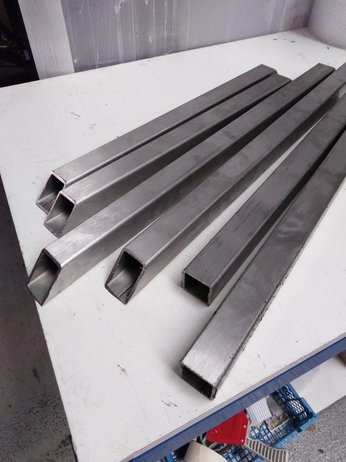 stainless steel dull polished box section 304 - 40mmx40mm 1.5mm wall ...