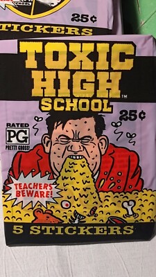 Toxic High School Stickers Cards early 90's 5 cards per pack! Like GPK ...