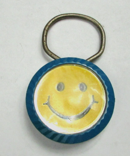 Vtg Round Mr Smiley Collectible Key Chain Key Ring Fob Advertising ...