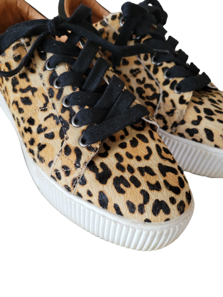 Halogen 'Bethany' Genuine Calf Hair Cheetah Platform Sneakers Tennis ...