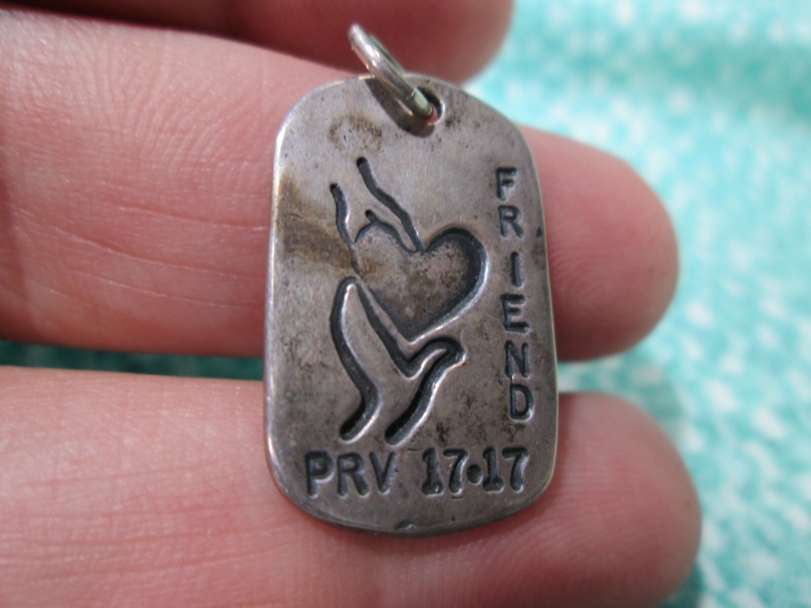 My God Tags PRV (Proverbs) 17:17 Friend Pendant Charm Only / Sterling ...
