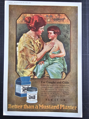 1920 magazine ad for Musterole for coughs and colds. | eBay