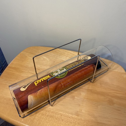 Pyrex Bake A Round Glass Tube Bread Baking Pan With Metal Holder and ...