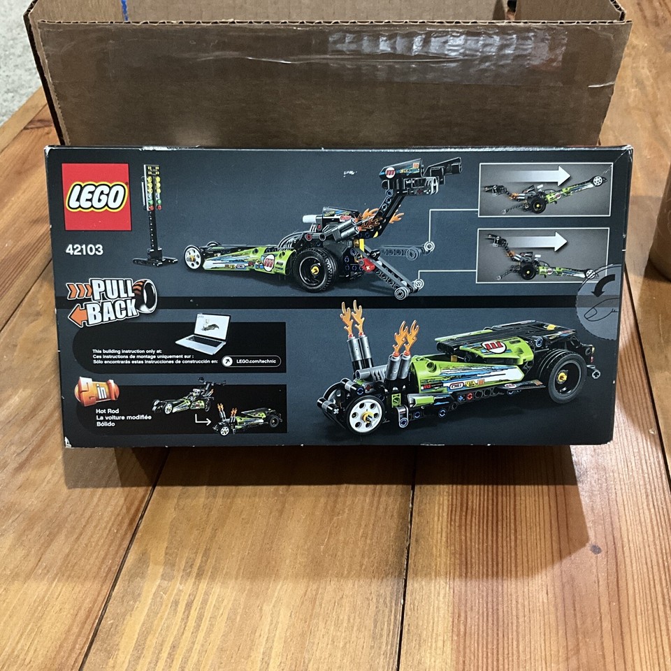 New! Lego Technic Dragster Pull-Back Racing Building Set 42103 Factory ...