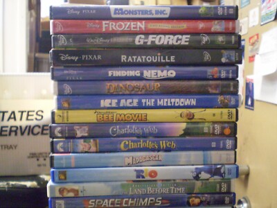 (31) Children's Animal DVD Lot: Disney Rio Yogi Bear Garfield Ice Age ...