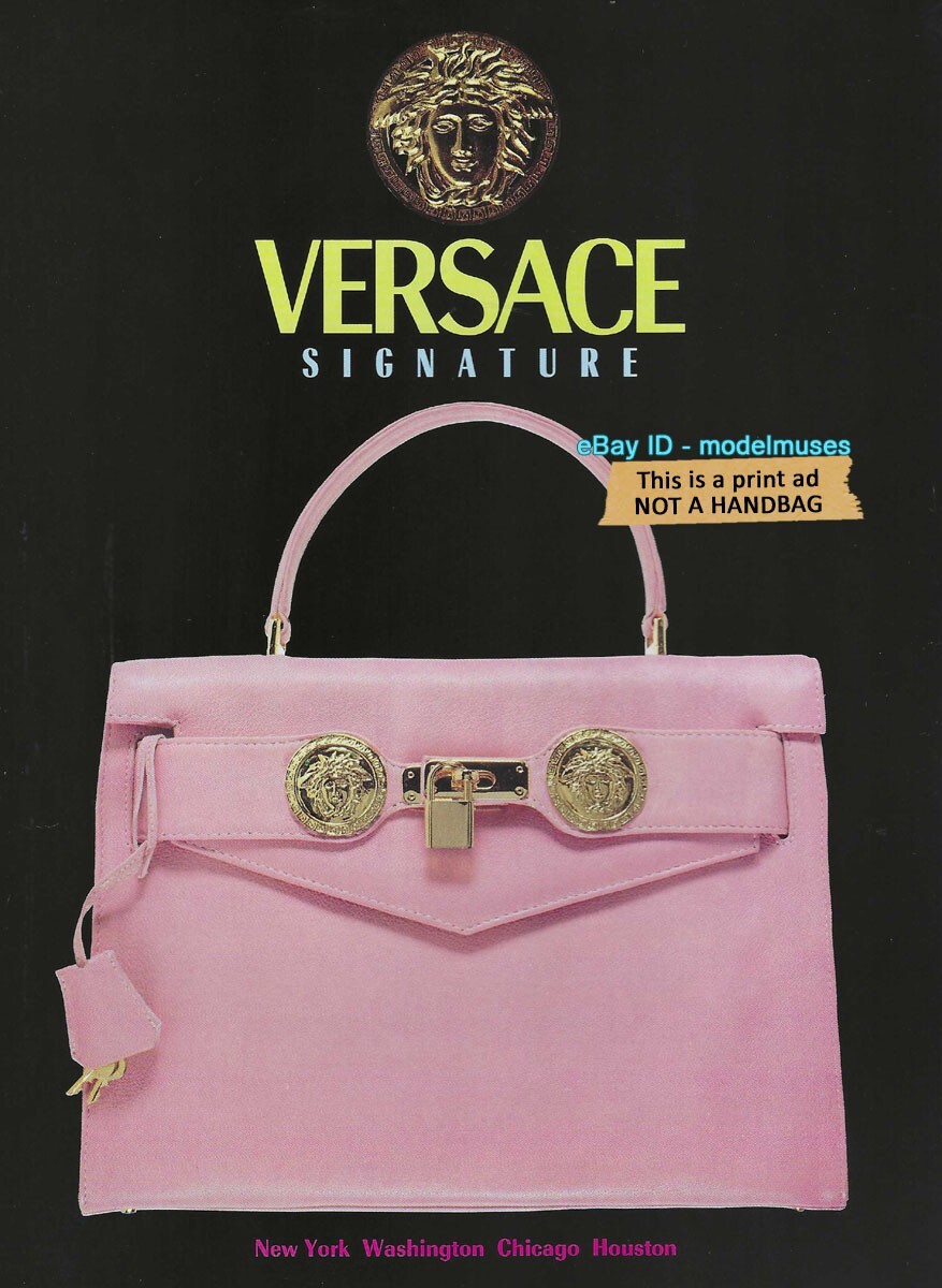 vintage VERSACE Handbags 1-Page Magazine PRINT AD 1995 baby pink | eBay