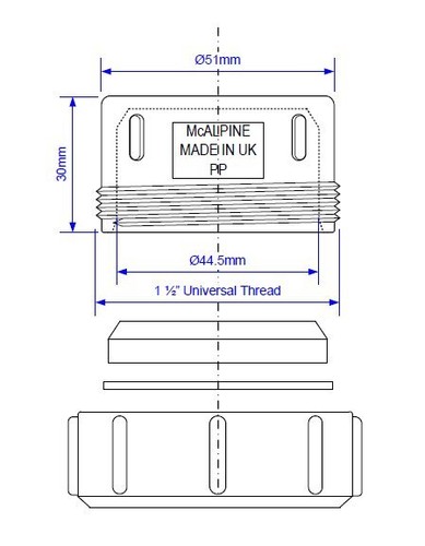Dishwasher and Washing Machine Waste Pipe Stop End Cap 40mm 42mm 43mm ...
