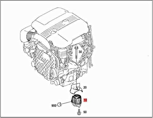 Genuine MERCEDES A207 C204 C207 C218 S204 S212 W204 Engine mount ...