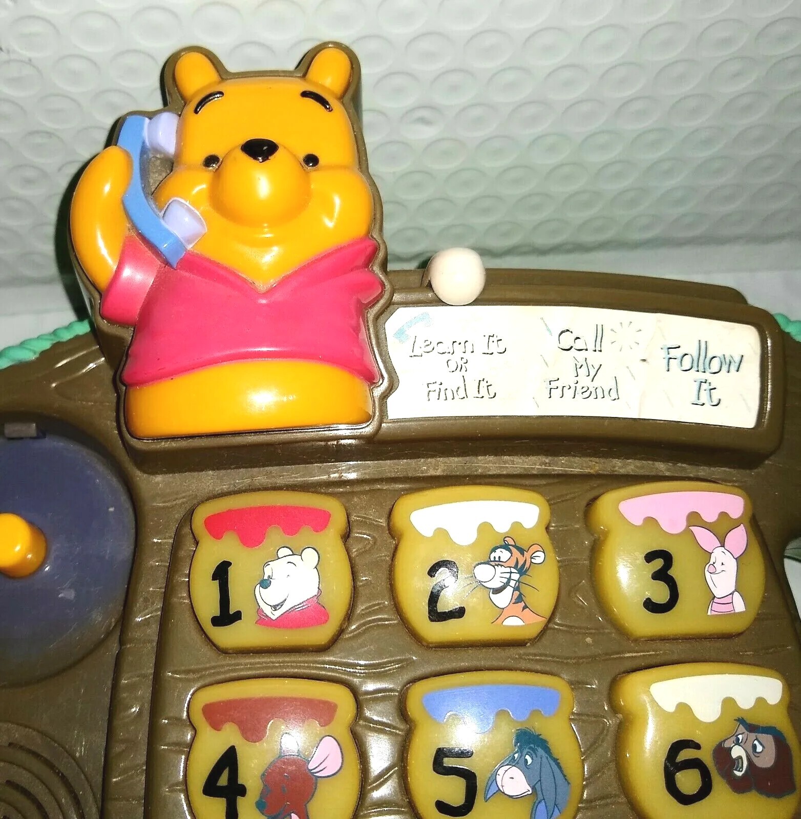 Vtech Winne the Pooh TEACH 'N LIGHTS PHONE Music Lights Shapes Numbers ...