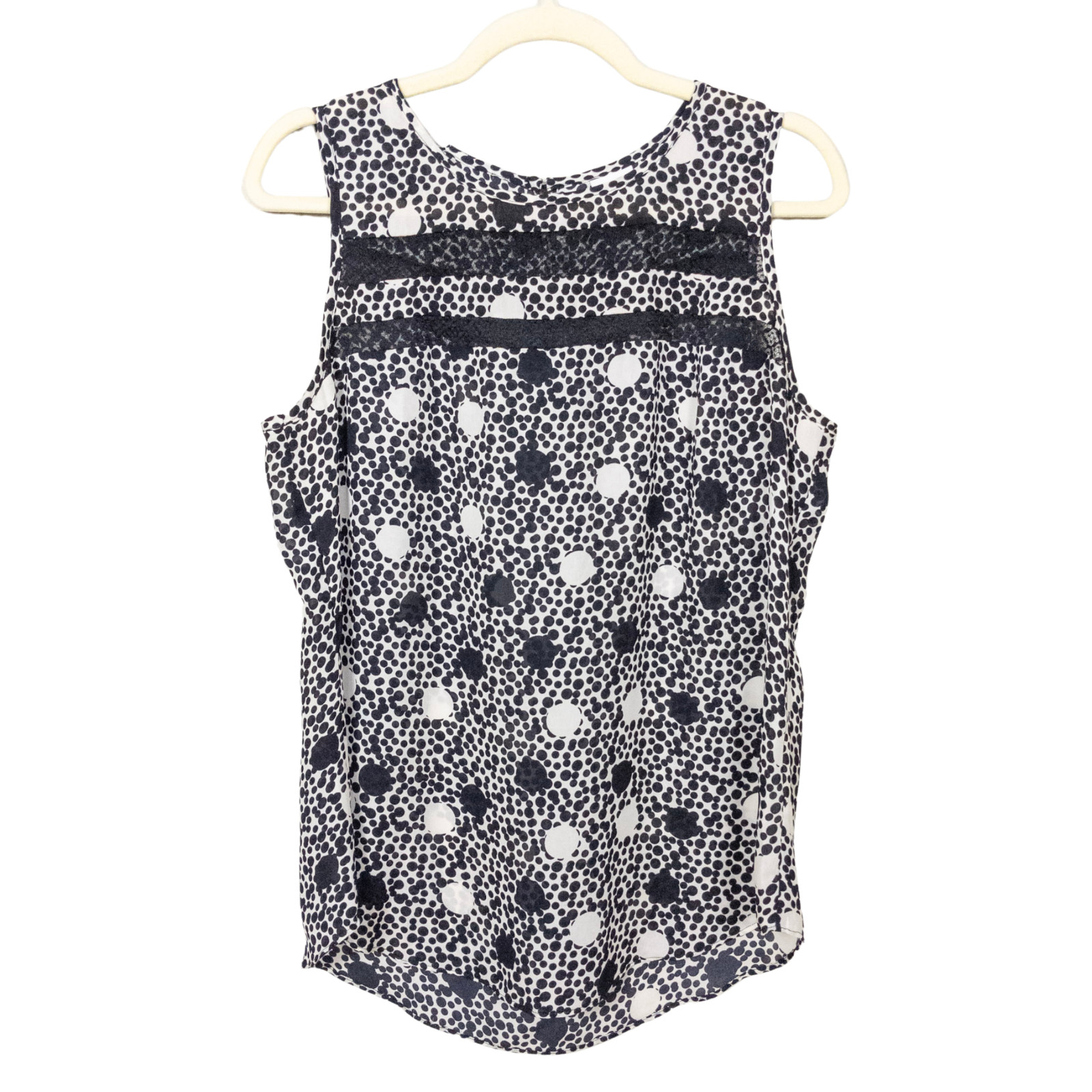 CABI Black White Polka Dot Jot Sleeveless Tank Top La… - Gem