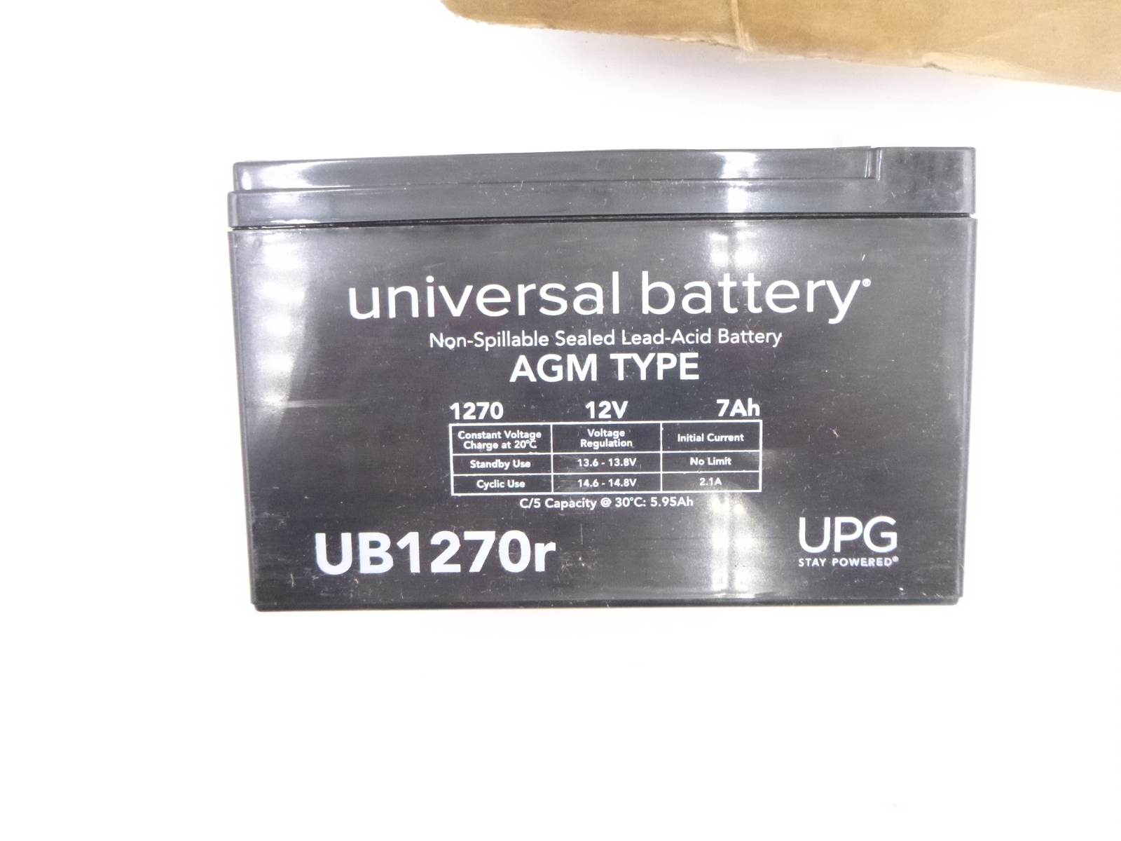 UB1270r AGM Type Rechargeable Battery F1 Terminals 1270 12V 7Ah 86562 ...