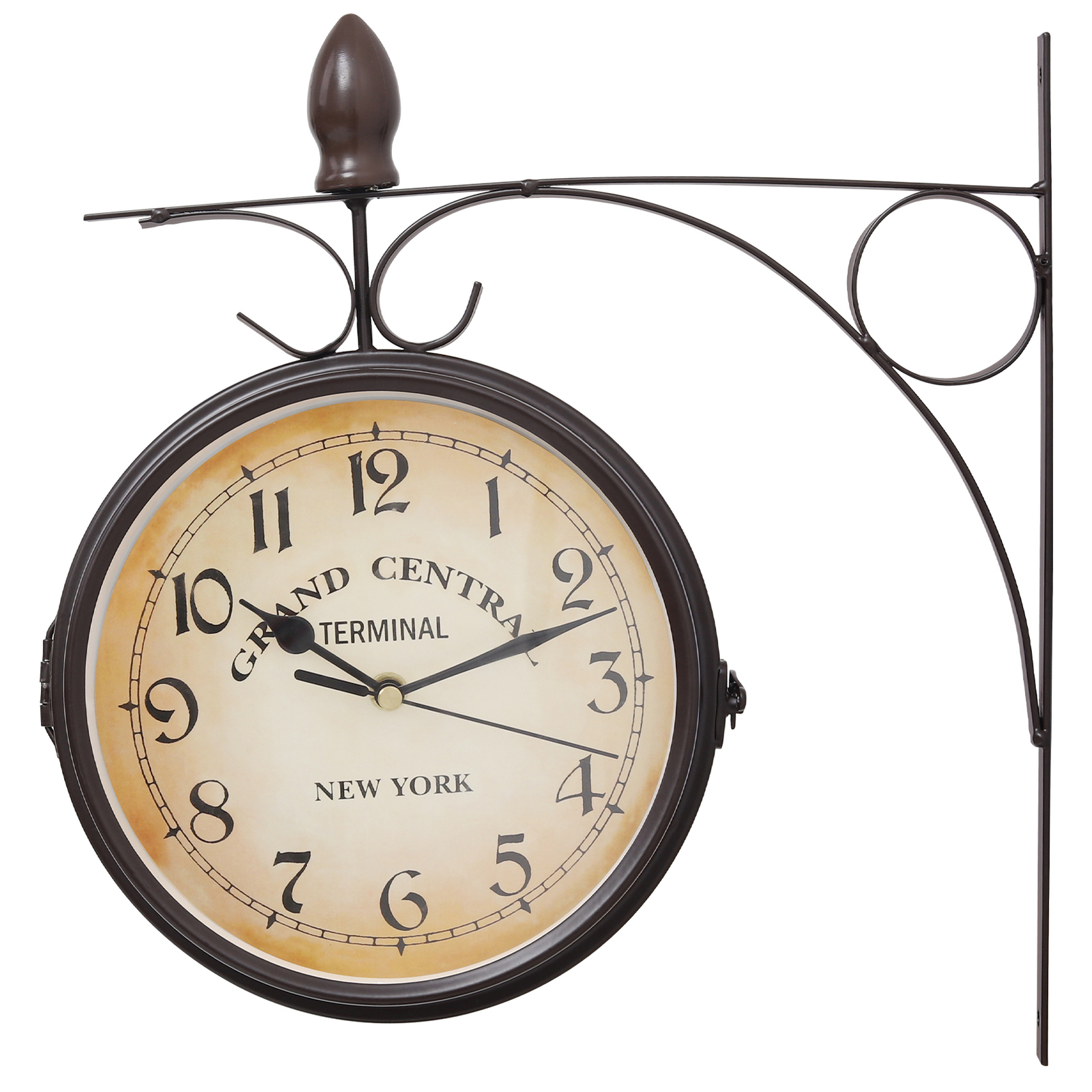 Vintage Old Looked Outdoor Garden Clock Large Face Dual Sided Wall ...