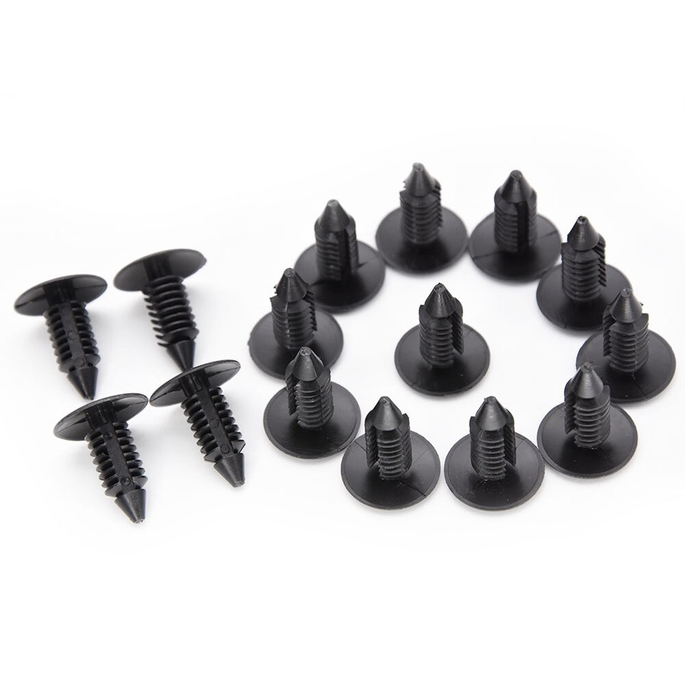 50PCS Auto Fastener 8mm Hole Nylon Clips For Car Fender Bumper Shield ...