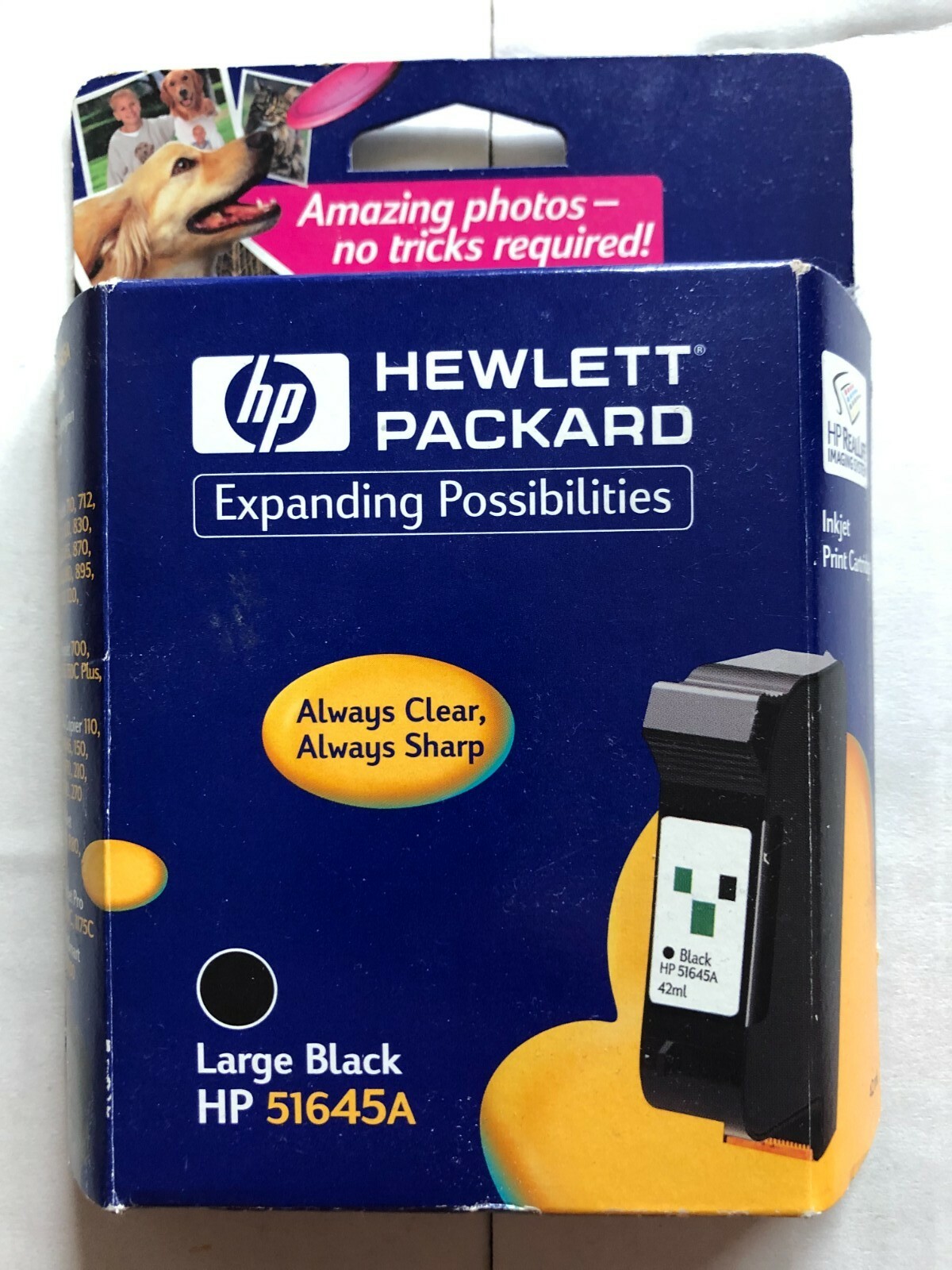 HP 45 Inkjet Ink Cartridge - Black (51645AE) for sale online | eBay